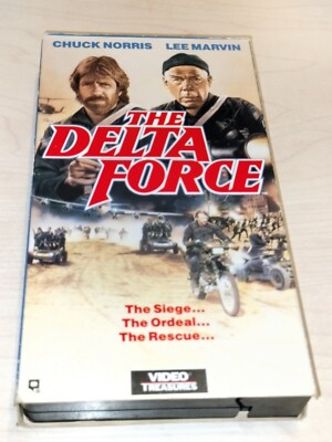 The Delta Force (VHS, 1989, Action, Drama, Rated R) Chuck Norris Lee ...
