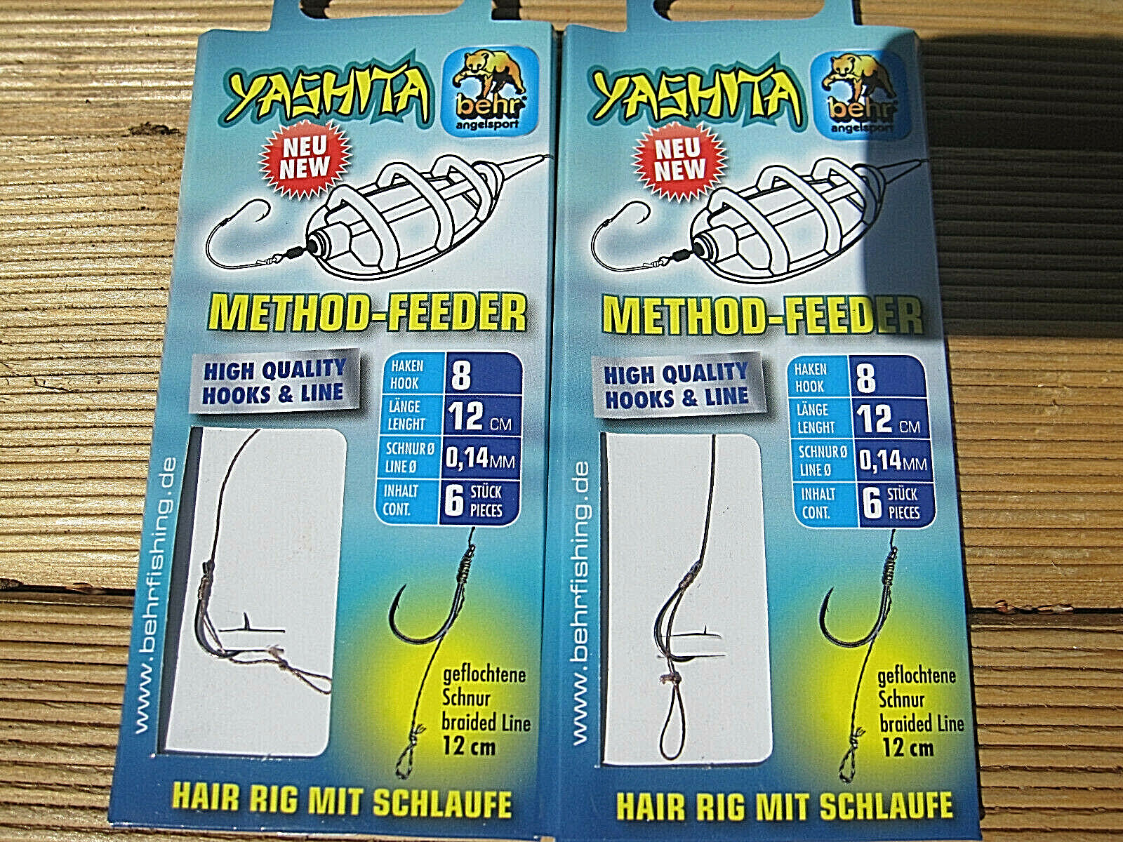 12 Method Feeder Hair Rigs mit Schlaufe 12cm geflochtene Schnur ...