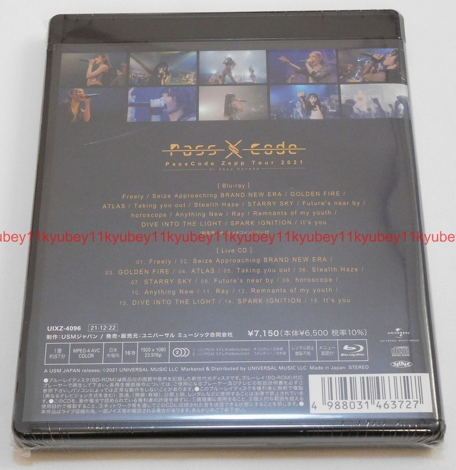 Passcode Zepp Tour 2021 At Zepp Haneda Blu-ray CD Japan UIXZ-4096 4988031463727 | eBay