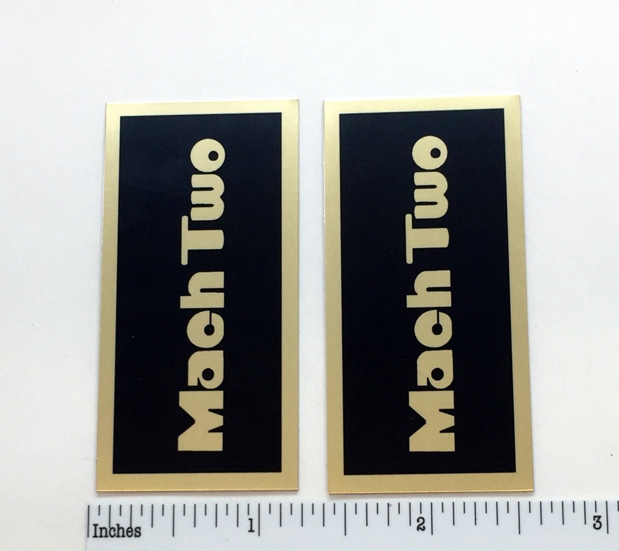 Mach Two Speaker Badge Logo Plate Realistic Custom Made Aluminum | eBay