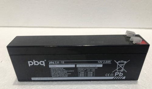 Genuine PBQ 12V 2.6Ah SLA Battery for Optima Compact Alarm Panels ...
