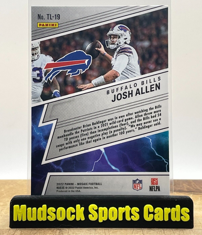 JOSH ALLEN - 2022 Panini Mosaic - Thunder Lane - Buffalo Bills | eBay