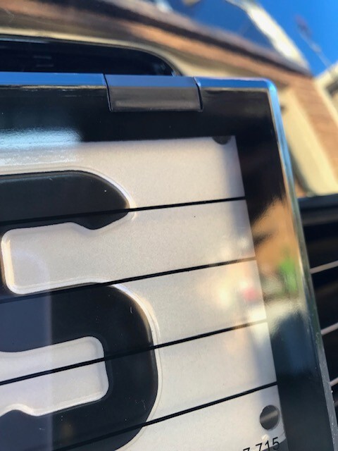 VIC Dual Slimline Number Plate Covers Set Black Lines Front & Rear ...