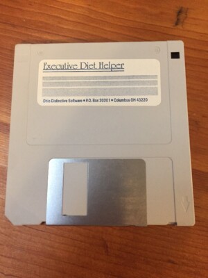 Vintage Macintosh Executive Diet Helper Floppy Disk Ohio Distinctive ...