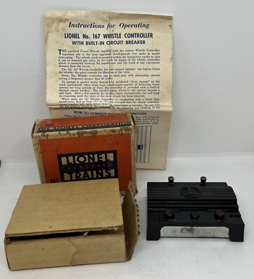 Lionel 167 Whistle Controller Postwar w/Original Box USA Made w ...