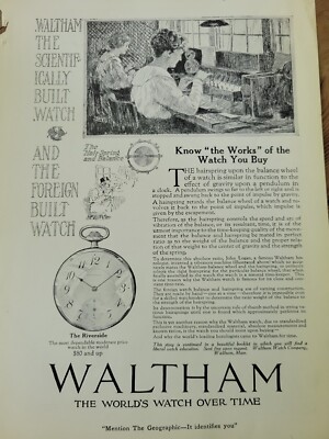 1919 Waltham riverside pocketwatch pocket watch vintage ad | eBay Australia
