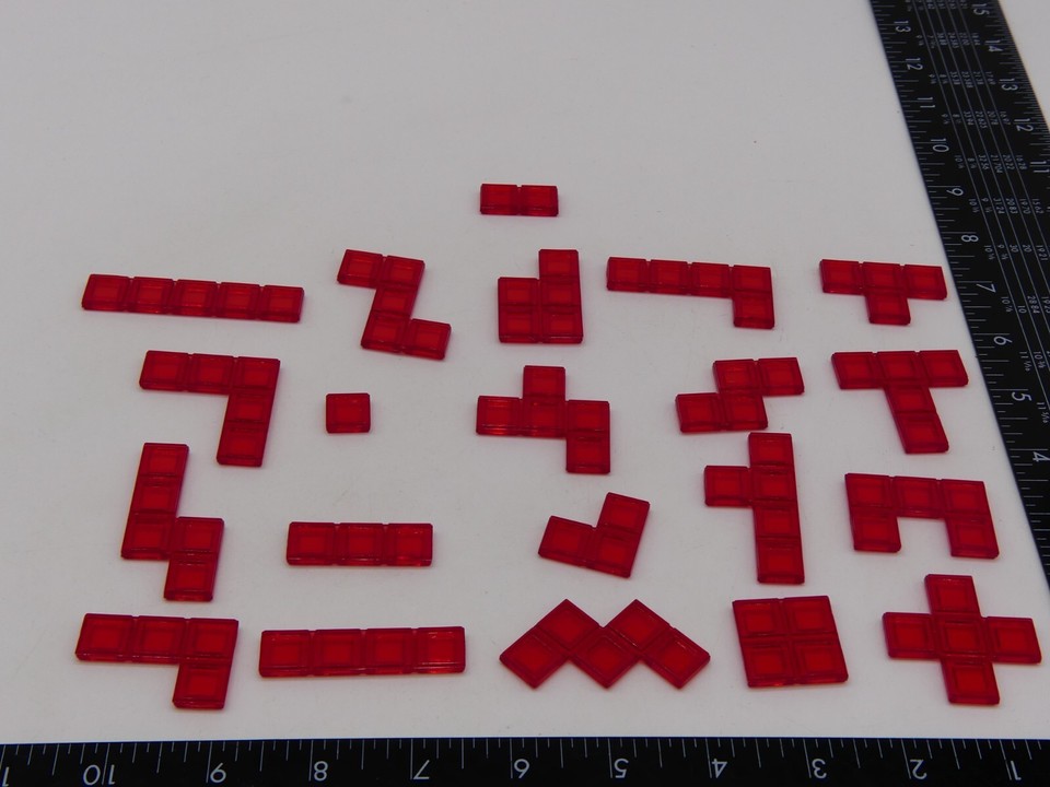 2008 Blokus Board Game Replacement All 21 Red Tile Pieces Only Tetris ...