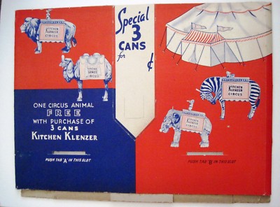 Scarce Fantastic Store Display for "Kitchen Klenzer" w/ Punch-out ...