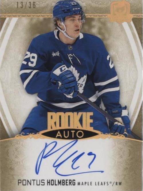 2022-23 Upper Deck the Cup - Rookie Auto Pontus Holmberg #192 Gold ...