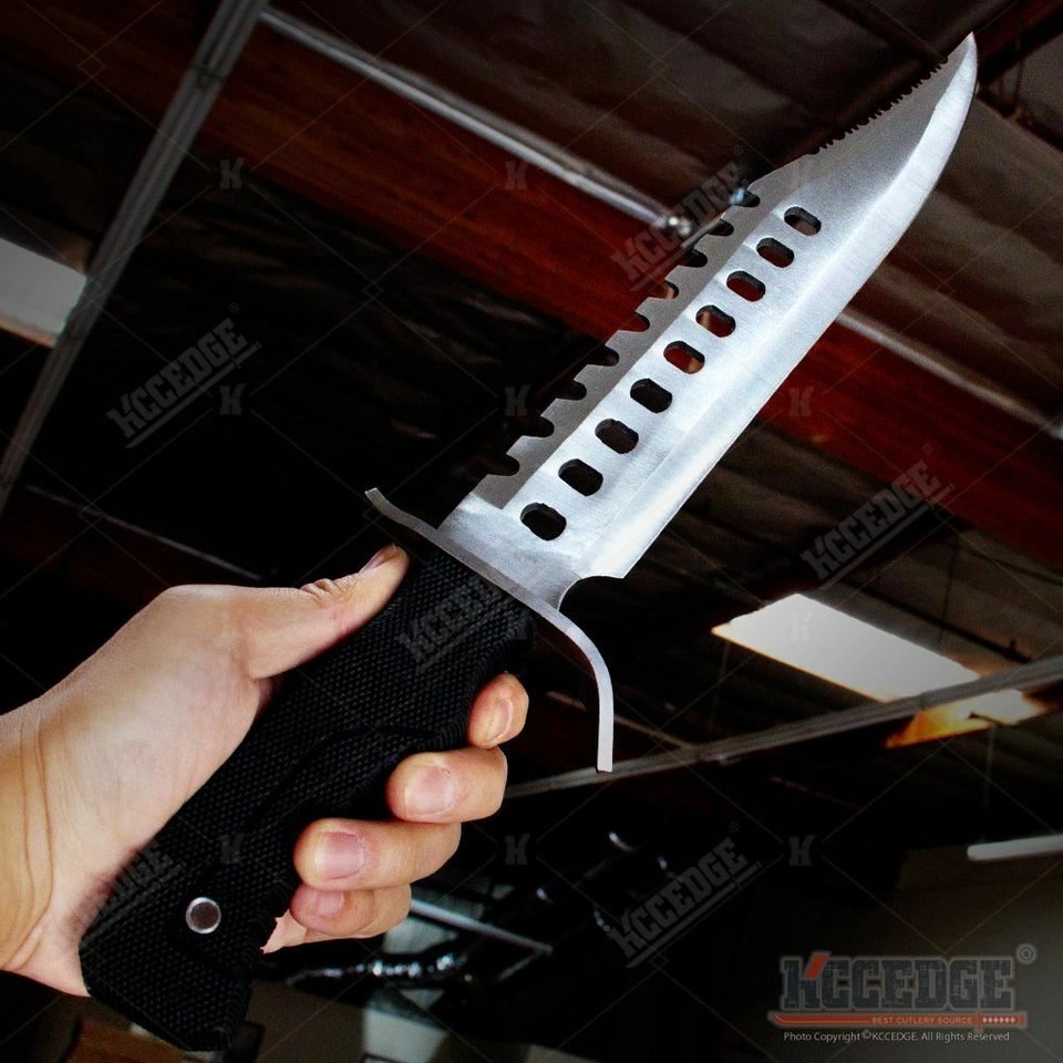 17" Stainless Steel Razor Sharp Bowie Blade Hunting Tactical Knife with ...