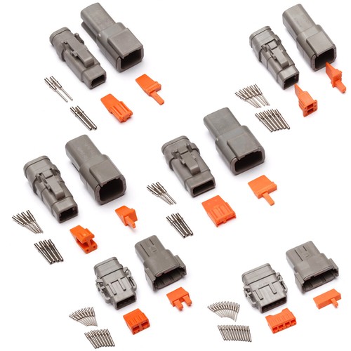 DEUTSCH DTM SERIES MULTI PLUG WATERPROOF CONNECTOR 2 3 4 6 8 12 WAY PIN ...