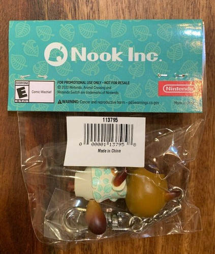 Animal Crossing New Horizons Tom Nook keychain Nintendo Rewards RARE ...