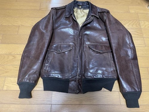 Shot Schott A2 Leather Flight Jacket 40 Brown | eBay