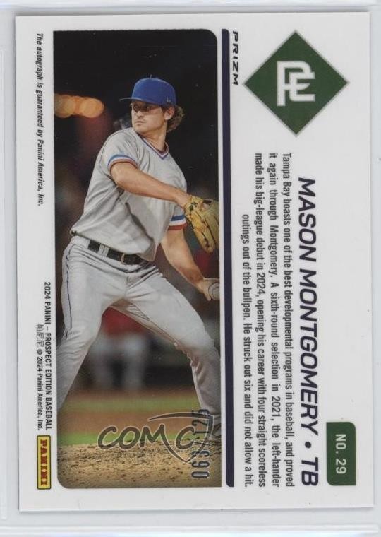 2024 Panini Prospect Edition Purple Prizm Signatures /125 Mason ...