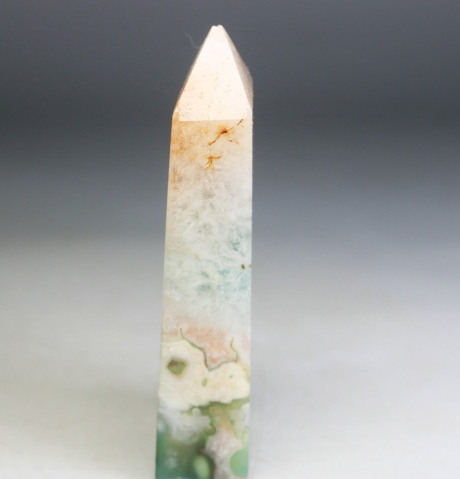 Natural Green Snowflake Cherry Blossom Flower Agate Quartz Crystal ...
