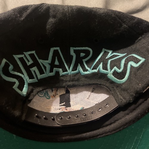 Vintage 90s San Jose Sharks American Needle Blockhead SnapBack Hat Cap ...