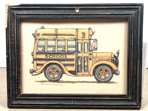 Vintage Richard Neuman 190 Collection Print School Bus | eBay