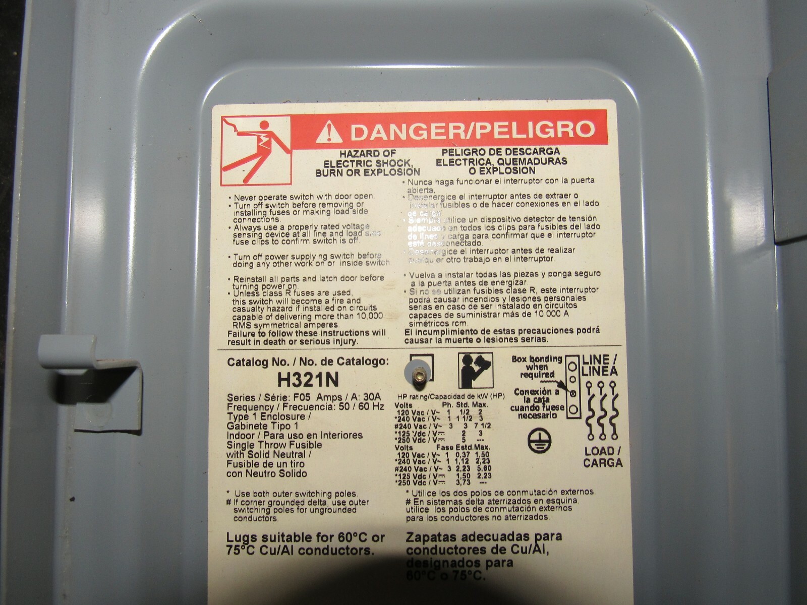 SQUARE D H321N HEAVY DUTY SAFETY SWITCH | eBay