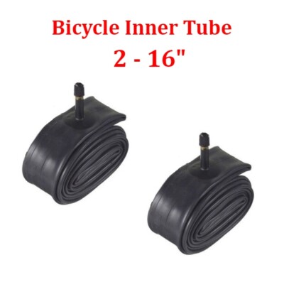 2 x 16" inch Bike Inner Tube 16 x 1.75 - 2.125 Bicycle Rubber Tire ...