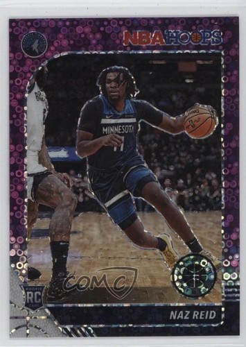 2019 Panini NBA Hoops Premium Stock Purple Disco Prizm Naz Reid #253 ...