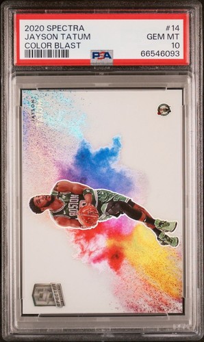 Jayson Tatum 2020-21 Spectra Color Blast PSA 10 Prizm Case Hit SP #14 ...