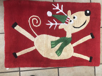CHRISTMAS BEAUTIFUL VINTAGE RUDOLPH THE REINDEER 33" X 23" THICK ...