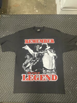 Vintage Michael Jackson Shirt Mens XL Black Remember RIP American ...