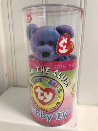 TY ~CLUBBY IV Bear Beanie Babies Official Club Kit ☆NEW SEALED IN CASE ...