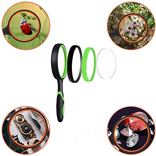 Magnifying Glass For Kids3 Pack 10x 65mm Magnifying Glass With Nonslip ...