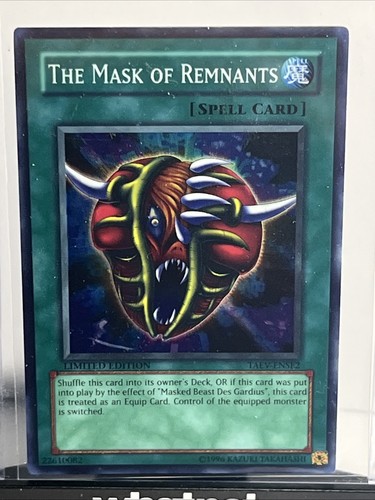 Yugioh TCG The Mask Of Remnants TAEV-ENSE2 Limited Edition Super Rare ...