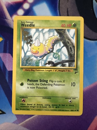 Pokemon TCG - Weedle 100/130 Base Set 2 Regular - LP | eBay