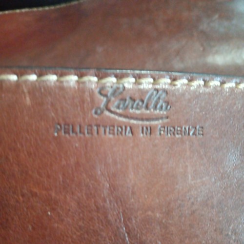 Vintage LARELLA Brown Genuine Leather messenger Bag Made In Italy | eBay