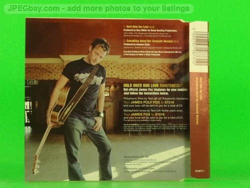 JAMES FOX HOLD ONTO OUR LOVE (CD 1) (L70) 2 Track CD Single along with ...
