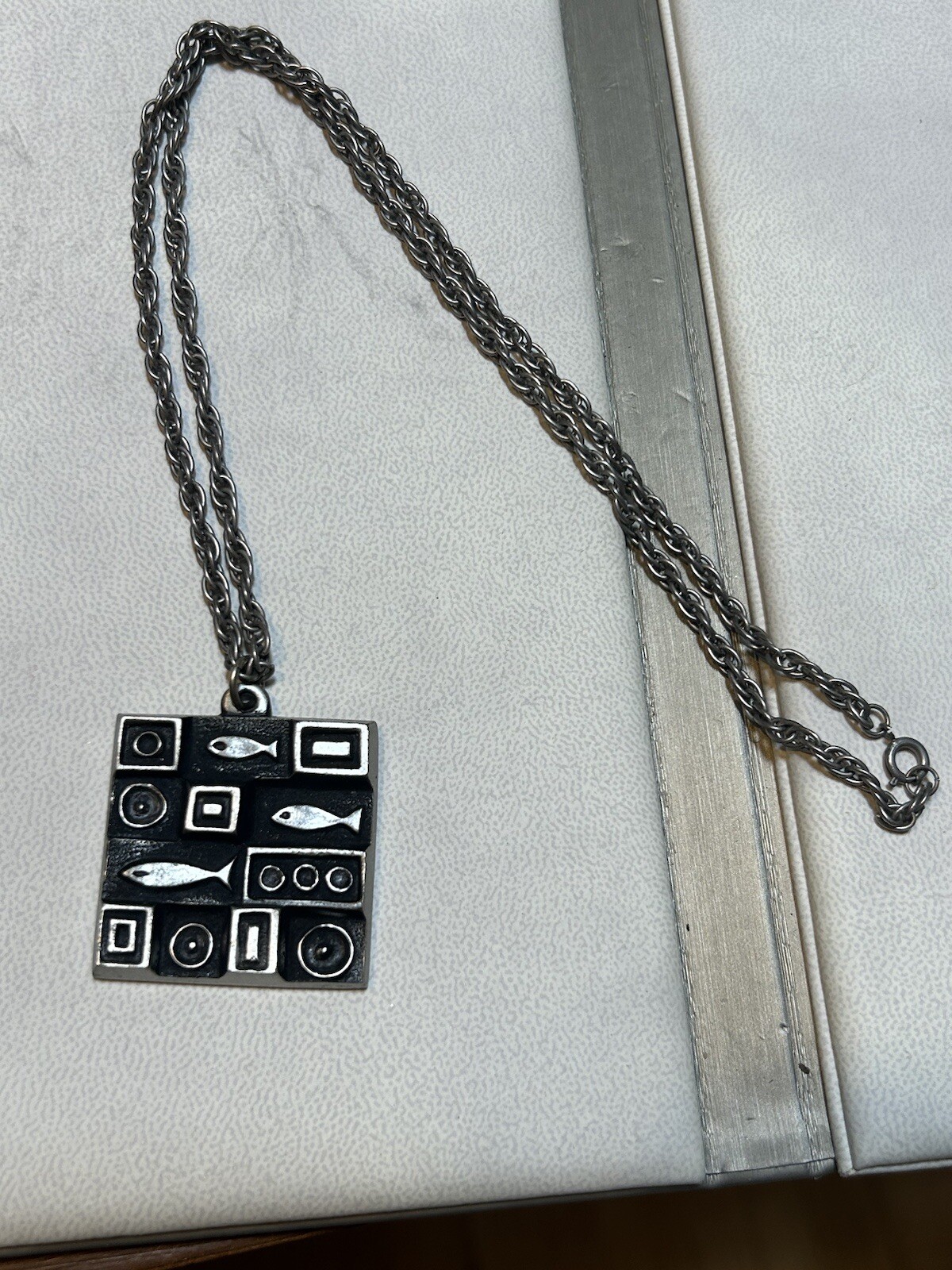 Rare - MCM Pewter Brand Mid Century Modern 3 Dimensio… - Gem