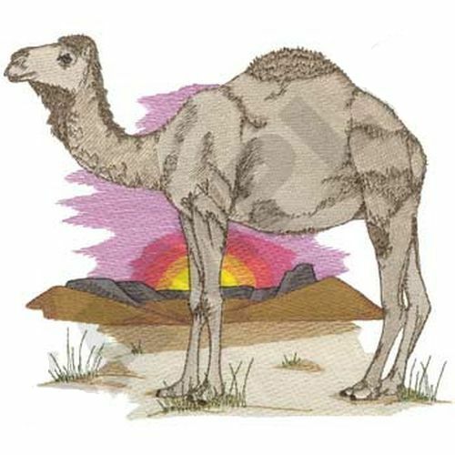 Camel Scene Embroidered Patch 8" x 7" | eBay