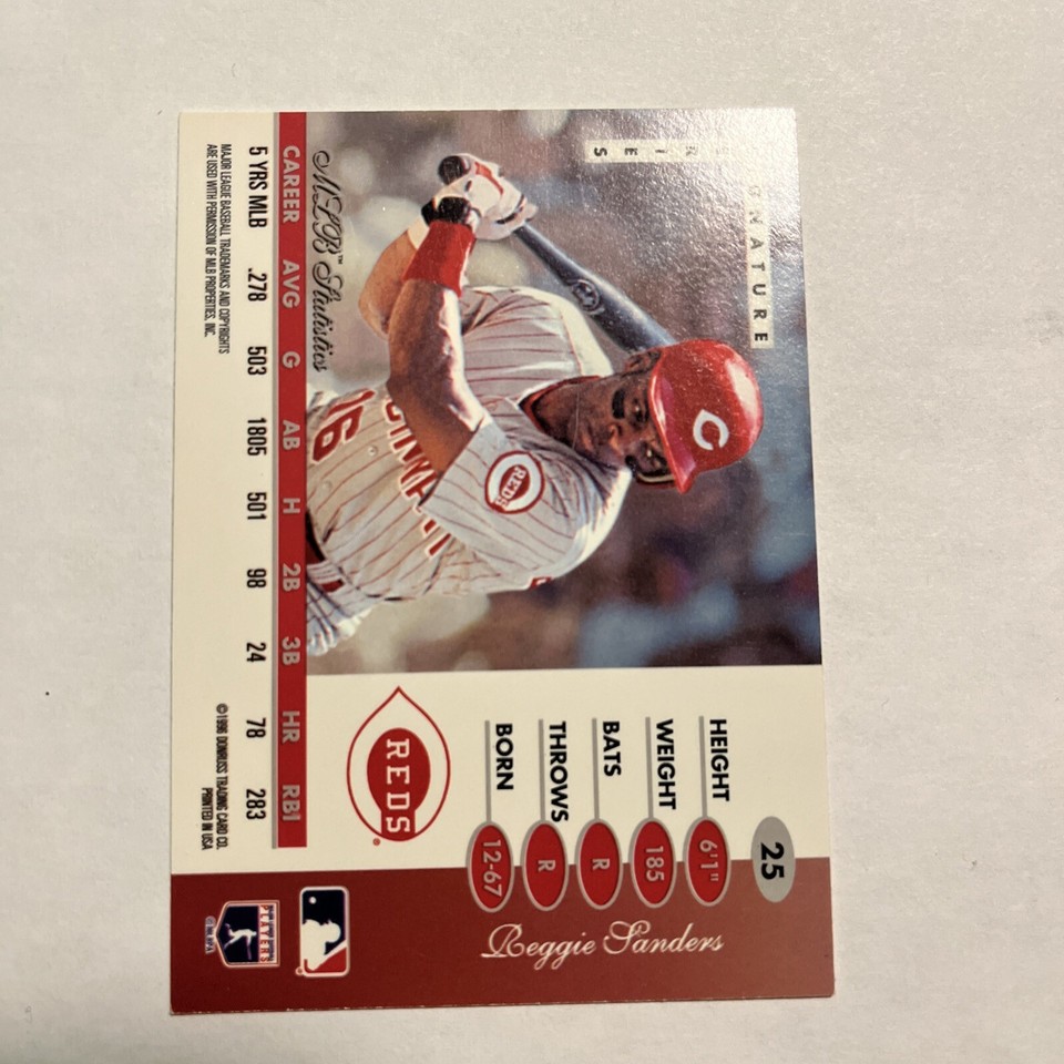 1996 Reggie Sanders Leaf Signature Series Gold Press Proof | eBay