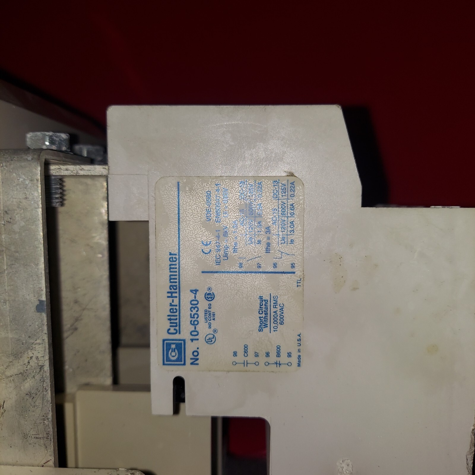 EATON CUTLER-HAMMER MOTOR STARTER AN16NN0 SER A1 SIZE 4 135A 3PH 3P 200 ...