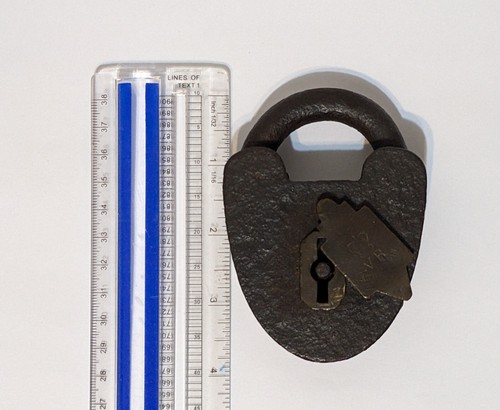 Crown VR A Thompson Antique Pad Lock Iron Unlocked No Key | eBay