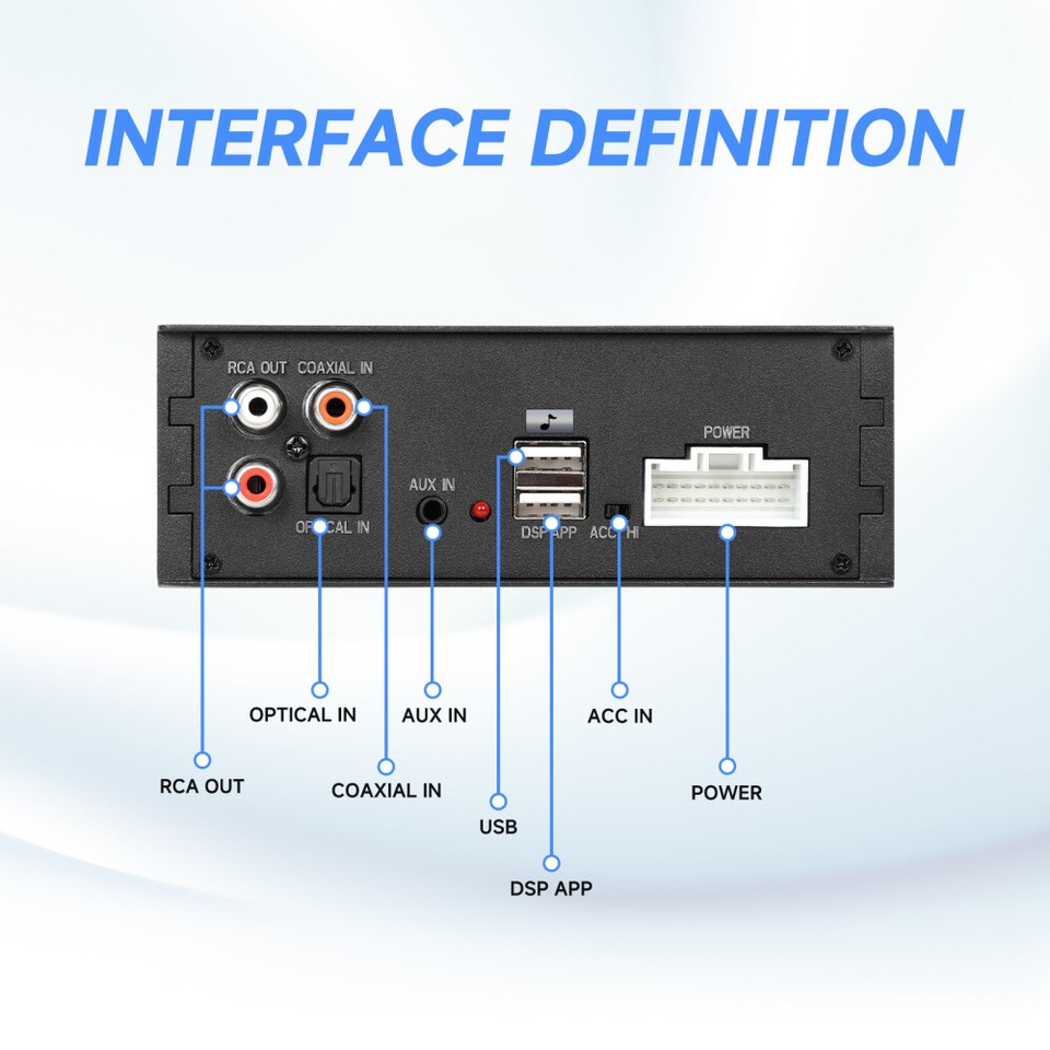 CAR AUDIO DSP AMPLIFIER CAR 4-CHANNEL DSP EQ BLUETOOTH 4-CHANNEL ...