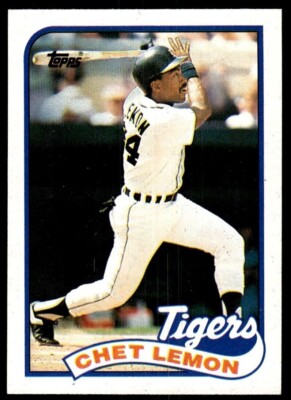 1989 Topps #514 Chet Lemon Outfield Detroit Tigers FREE shipping | eBay