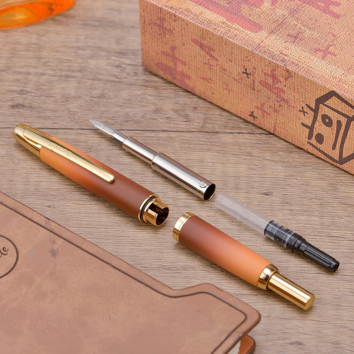 Jinhao 10 Press Retractable Fountain Pen EF/F Nib Gradient Color ...