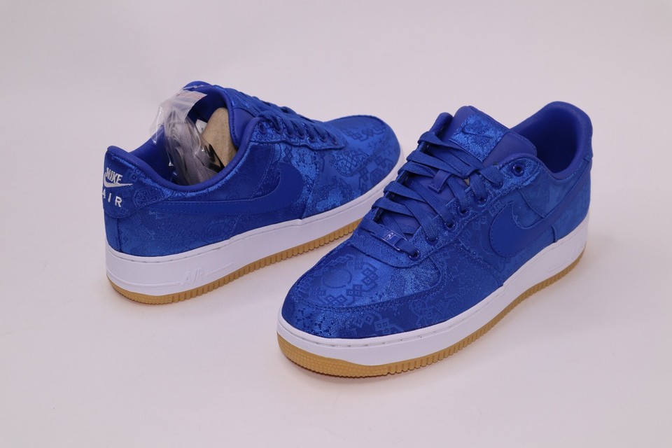 Nike x CLOT Air Force 1 Low Royal Blue Silk CJ5290-400 Mens Size 9 100 ...