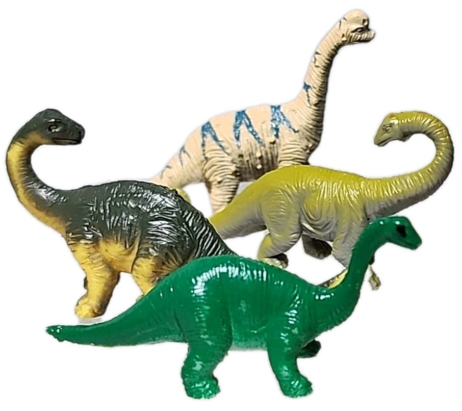 Assorted Vintage Dinosaur Toys Set Of 12- Plastic Mini Figures ...