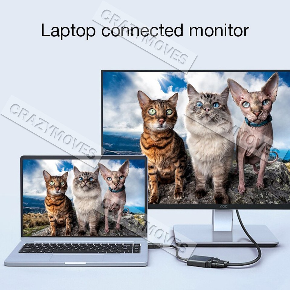 1080P HDMI Male to VGA Female Video Adapter Cable Converter Chipset ...