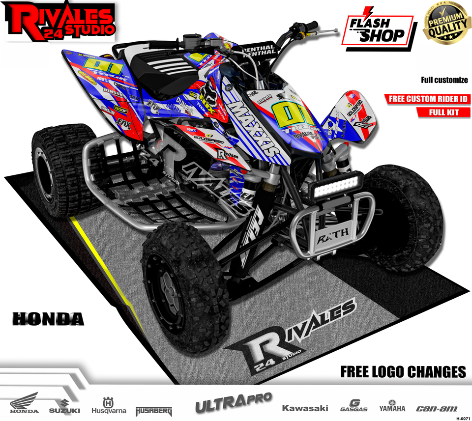 Honda TRX 450R 450ER graphics kit 2004 2005 2006 to 2014 decals ...