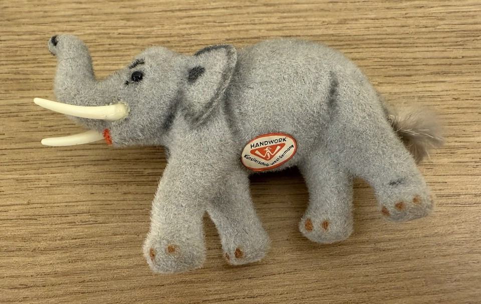 Vintage Wagner Kunstlerschutz Elephant Figure Handwork West Germany ...