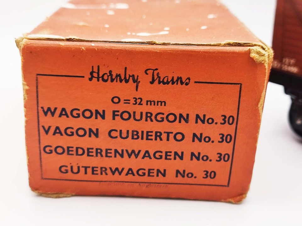 1950's HORNBY TRAINS CLOCKWORK RAILWAY - O GAUGE No. 30 FOURGON WAGON ...
