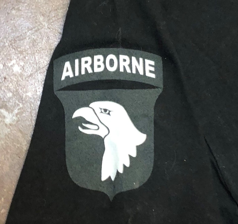 U.S. ARMY 101ST AIRBORNE DIVISION (AASLT) T-SHIRT BLACK 3XL SCREAMING ...