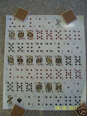 Paulson Dice & Card Uncut Blue Sheet Lien Playing Cards | eBay