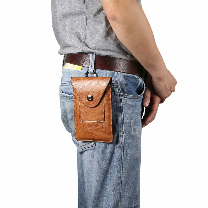 Cell Phone Waist Belt Holster Loop Pack Bag PU Leather Pouch Wallet ...